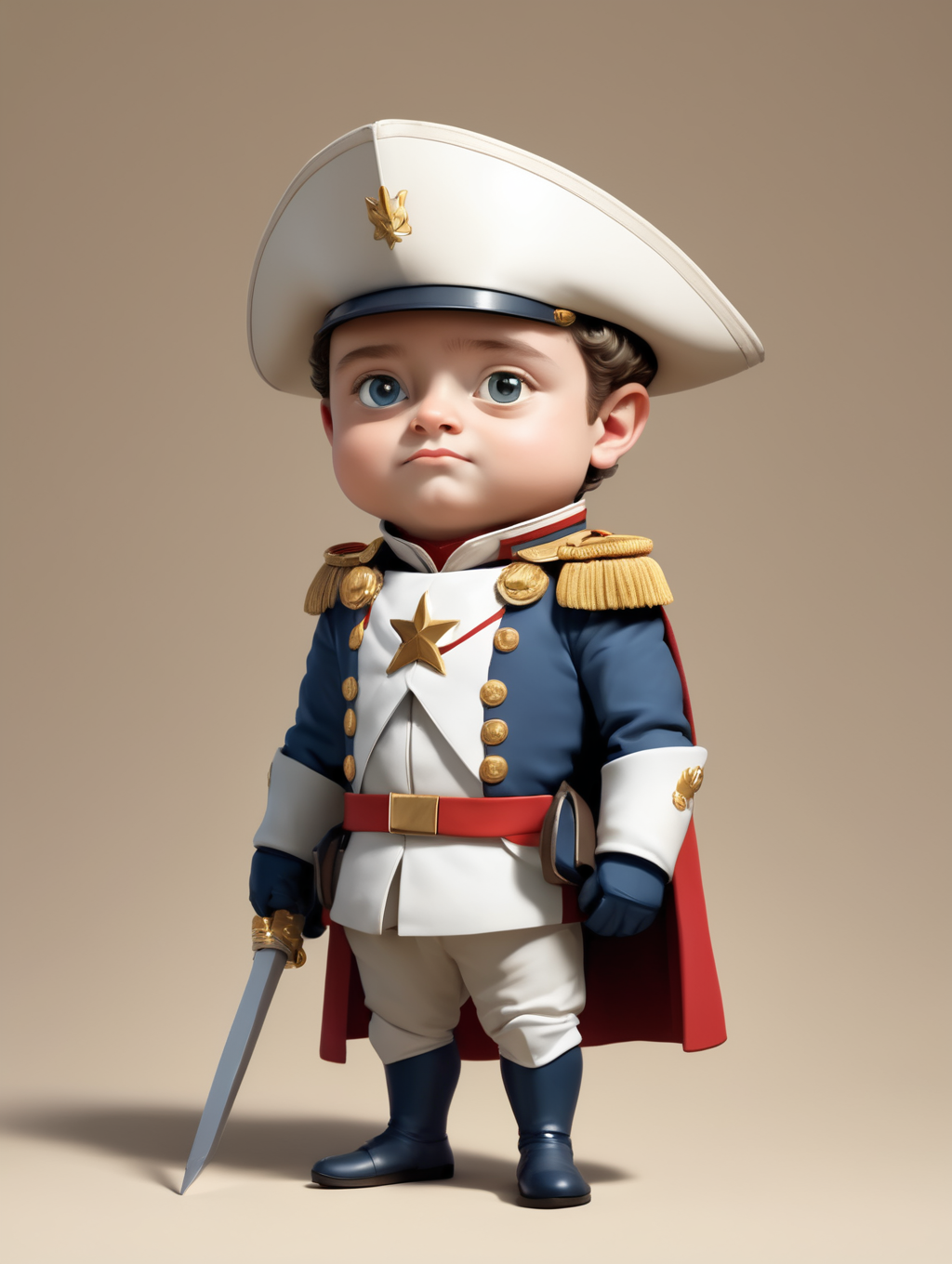 Premium Free ai Images | cartoon hero version of tiny napoleon