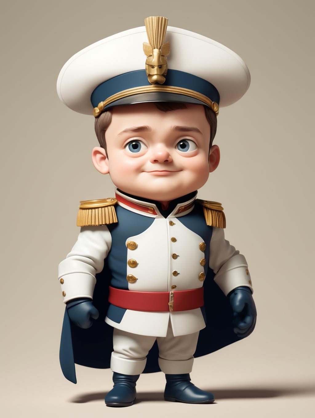 Premium Free ai Images | cartoon hero version of tiny napoleon