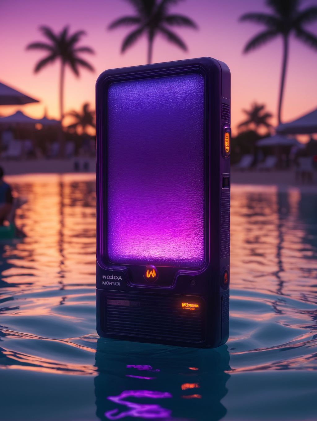 Premium Free ai Images | hyper realistic purple motorola pager as ...