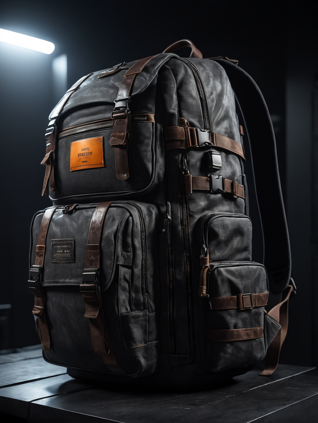 Premium Free ai Images | black space backpack with magnetic thruster on ...
