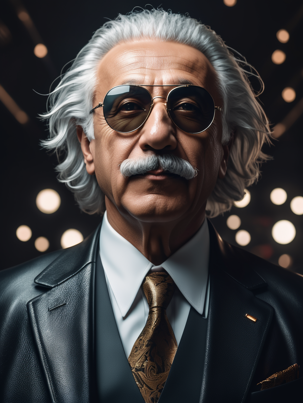 Premium Free ai Images | cinematic photo of albert einstein in dj style ...