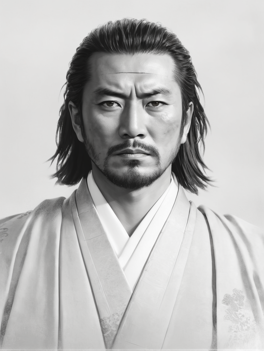 Premium Free ai Images | portrait of samurai with scar on his face very ...