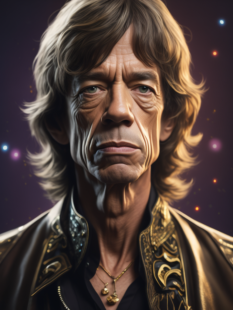 Premium Free ai Images | portrait of mick jagger soft palette trending ...