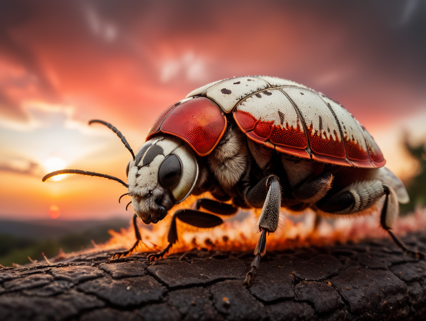 Premium Free ai Images | white bug scary bug beautiful bug speed moving ...