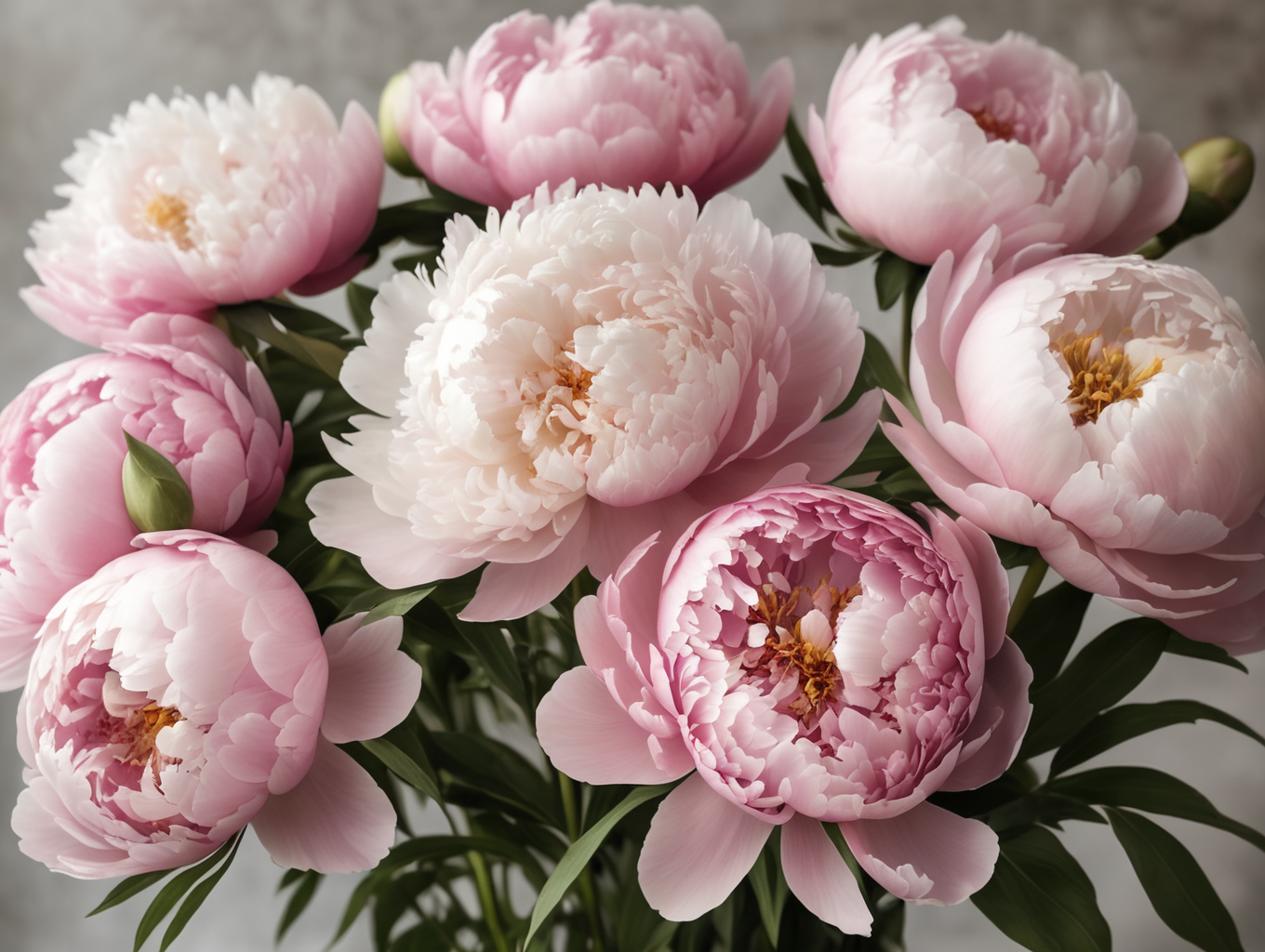Premium Free ai Images | dutch peonies spring mood romantic vibe lot of ...