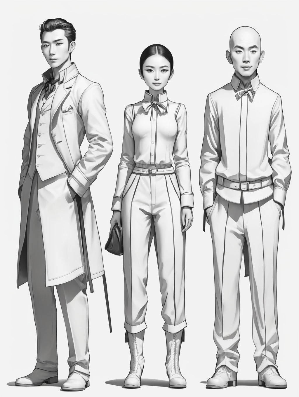 Premium Free ai Images | draw human line character