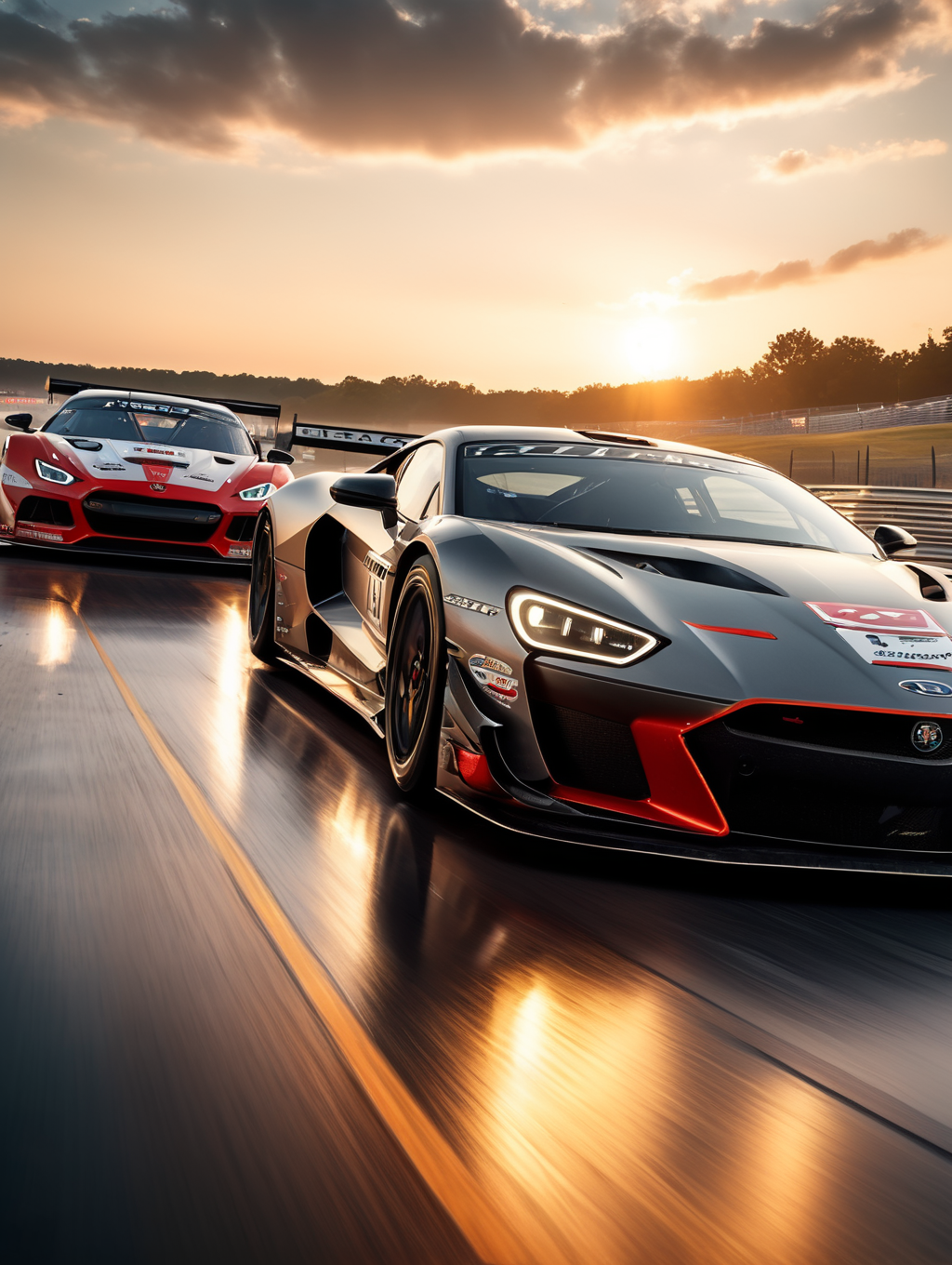 Premium Free ai Images | video game rendering of an epic race track ...