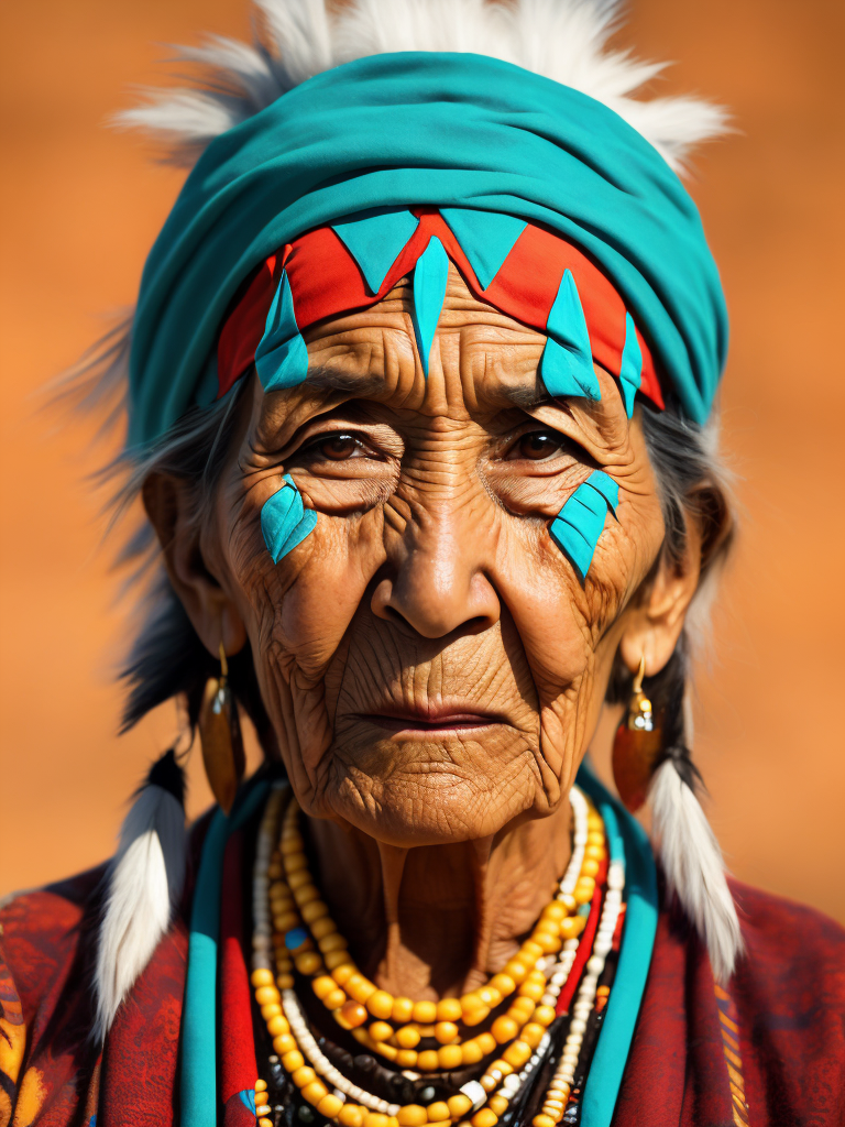 Premium Free ai Images | native american old woman years old in ...