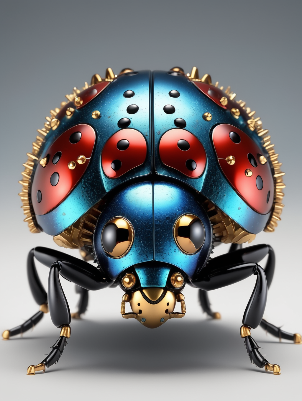 Premium Free ai Images | realistic mechanical ladybug coccinellidae ...