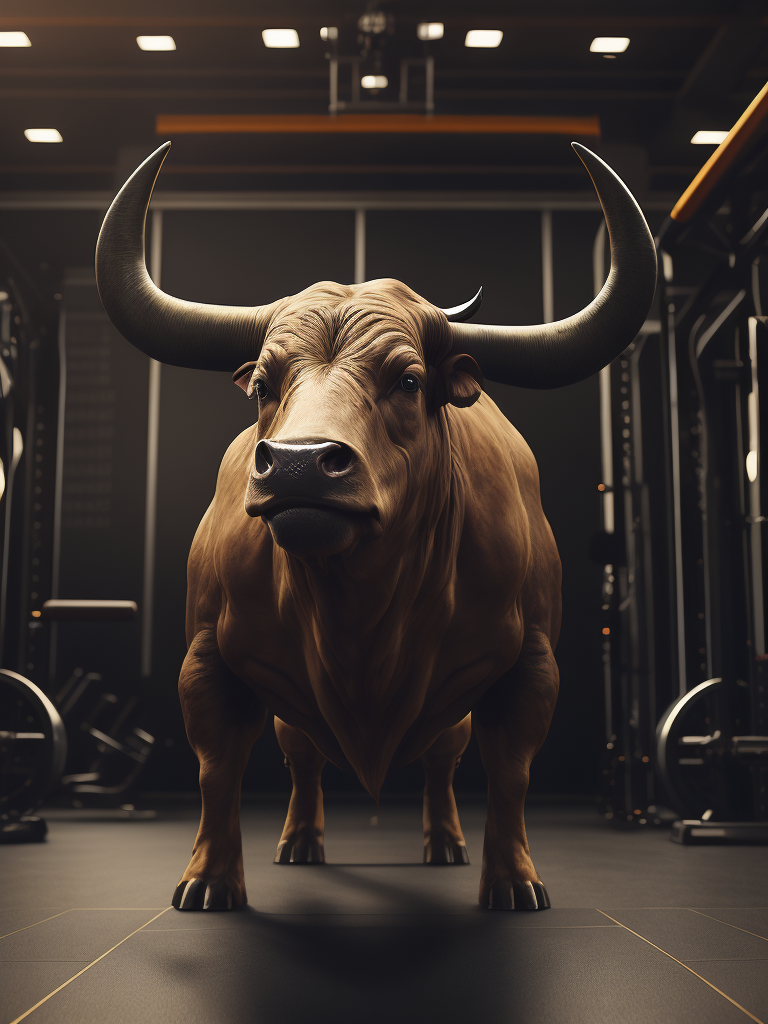 Premium Free ai Images | bull look like human stylized as sport coach ...
