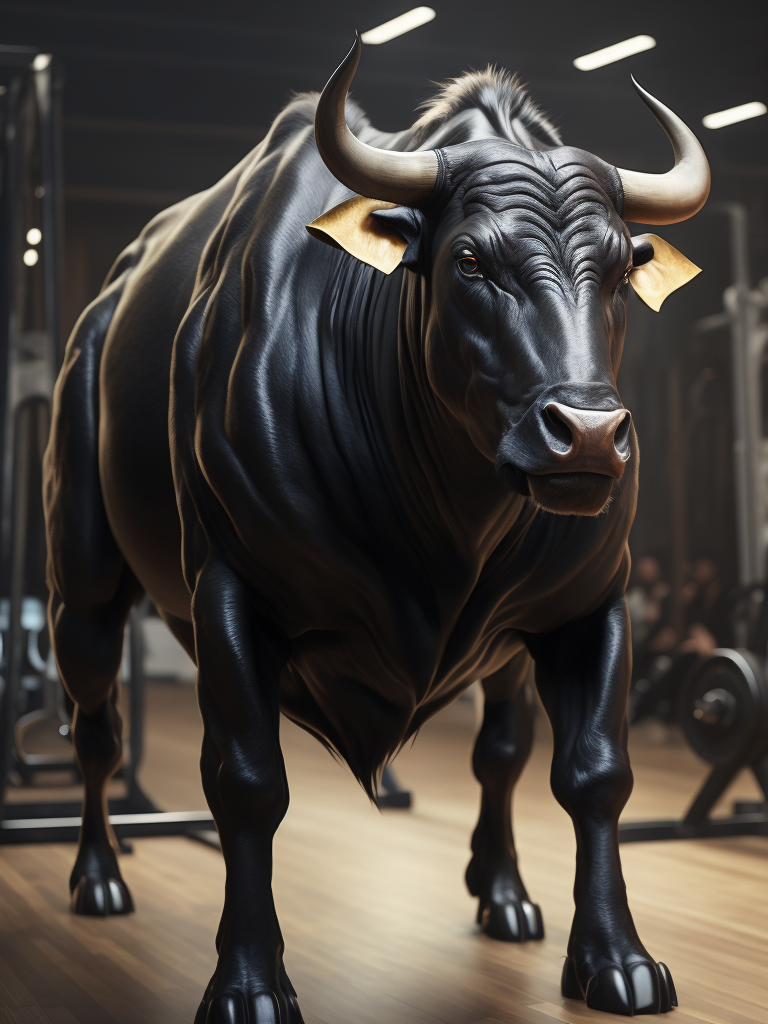 Premium Free ai Images | bull look like human stylized as sport coach ...