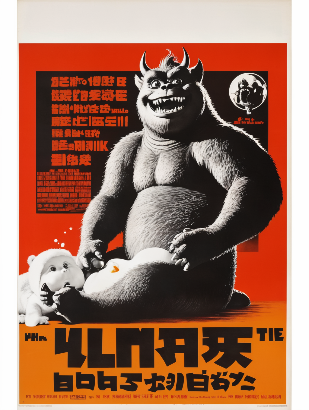 Premium Free ai Images | vintage movie poster of milk monster the ...
