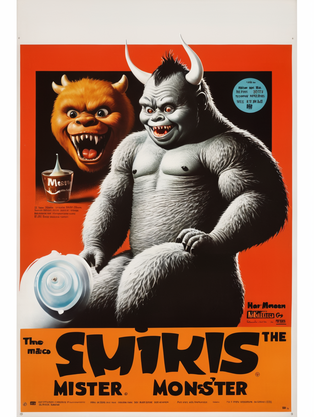 Premium Free ai Images | vintage movie poster of milk monster the ...