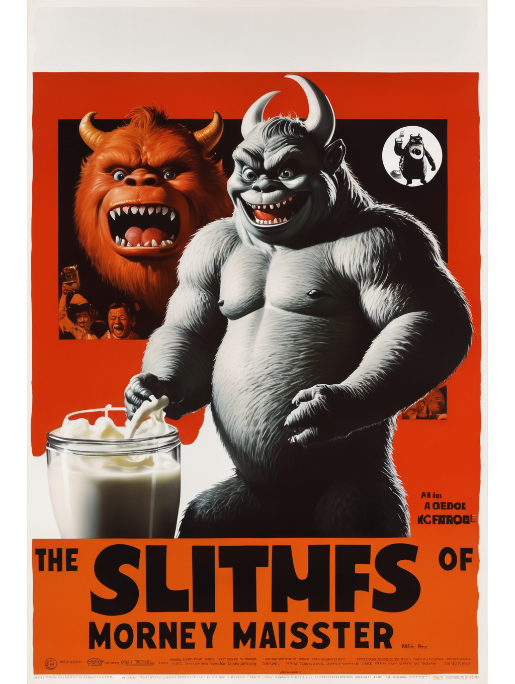 Premium Free ai Images | vintage movie poster of milk monster the ...
