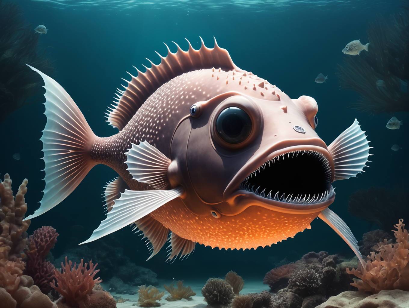 Premium Free ai Images | blend nike running shoe with an anglerfish ...
