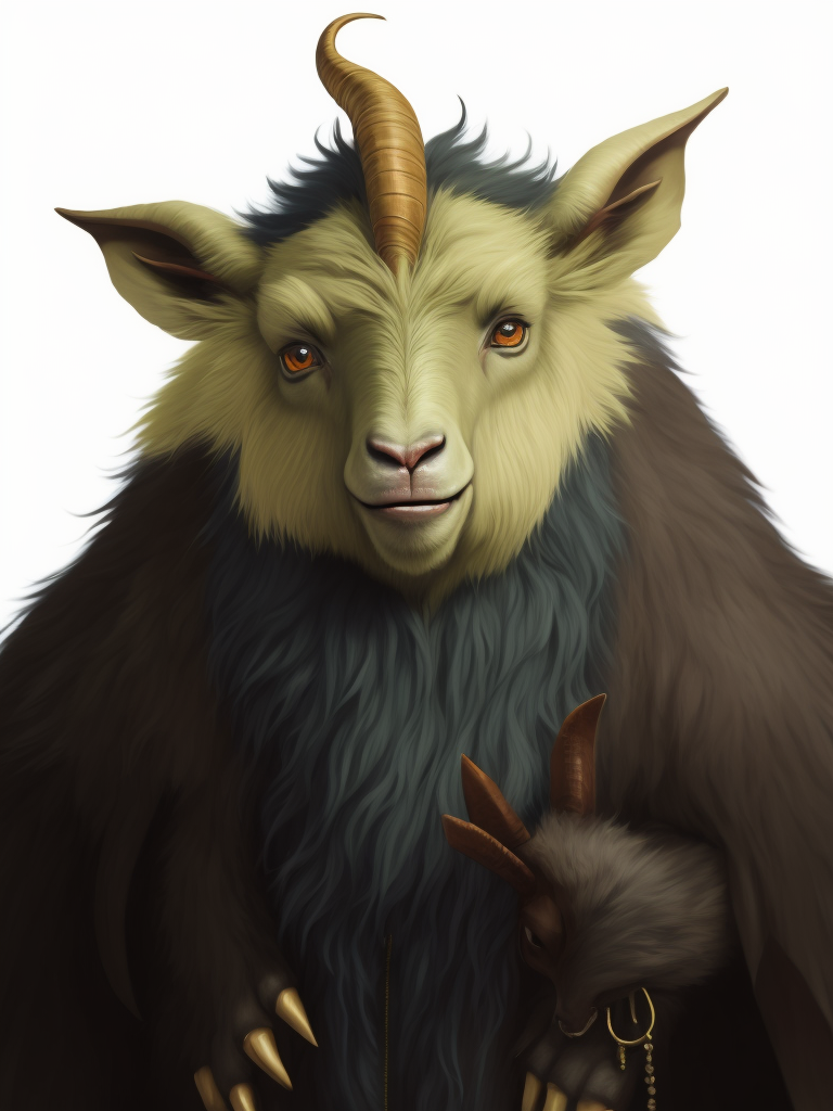 Premium Free ai Images | goat crossed with troll childrens book ...