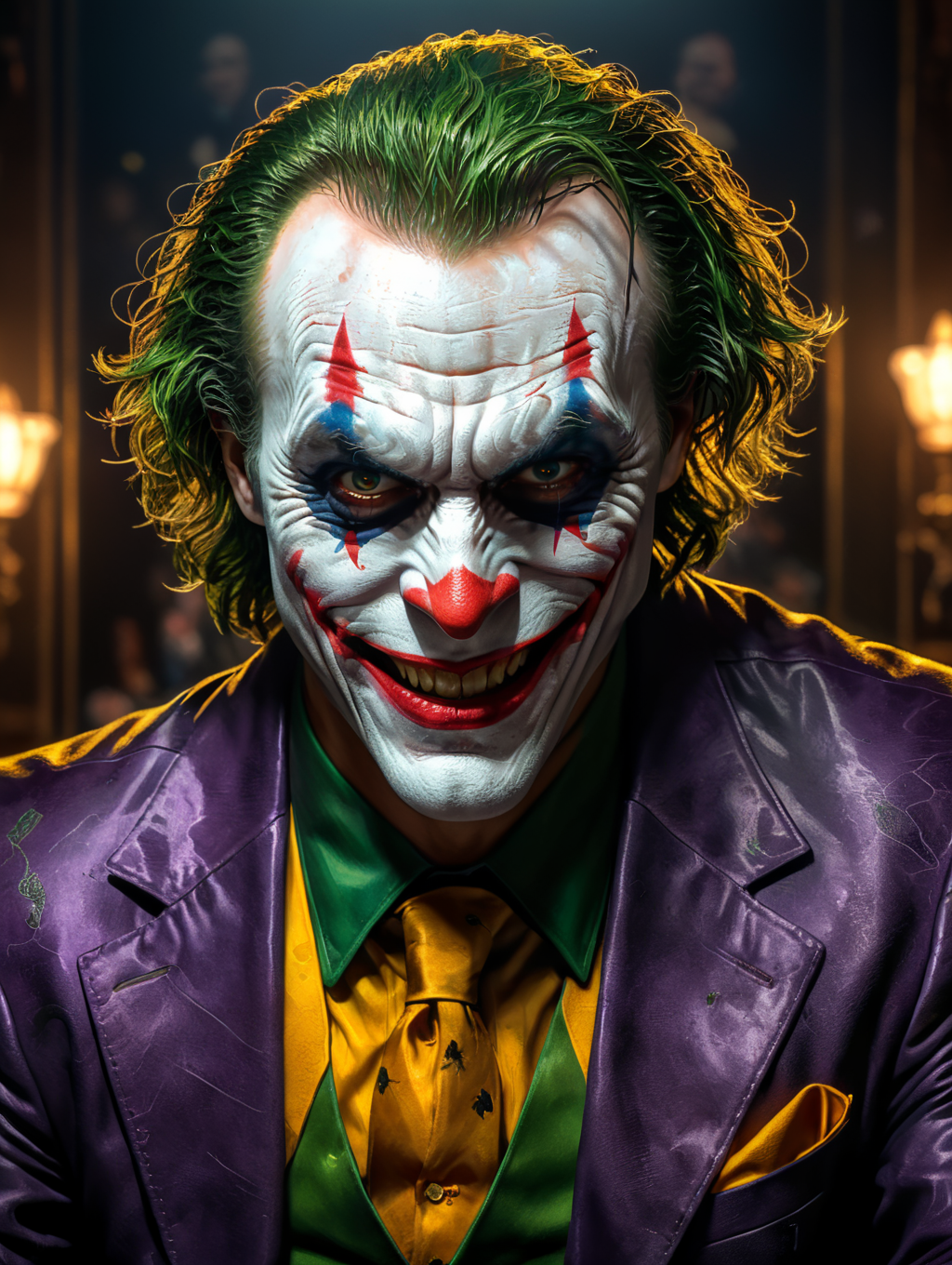 Premium Free ai Images | portrait of the joker throw cards in the style ...