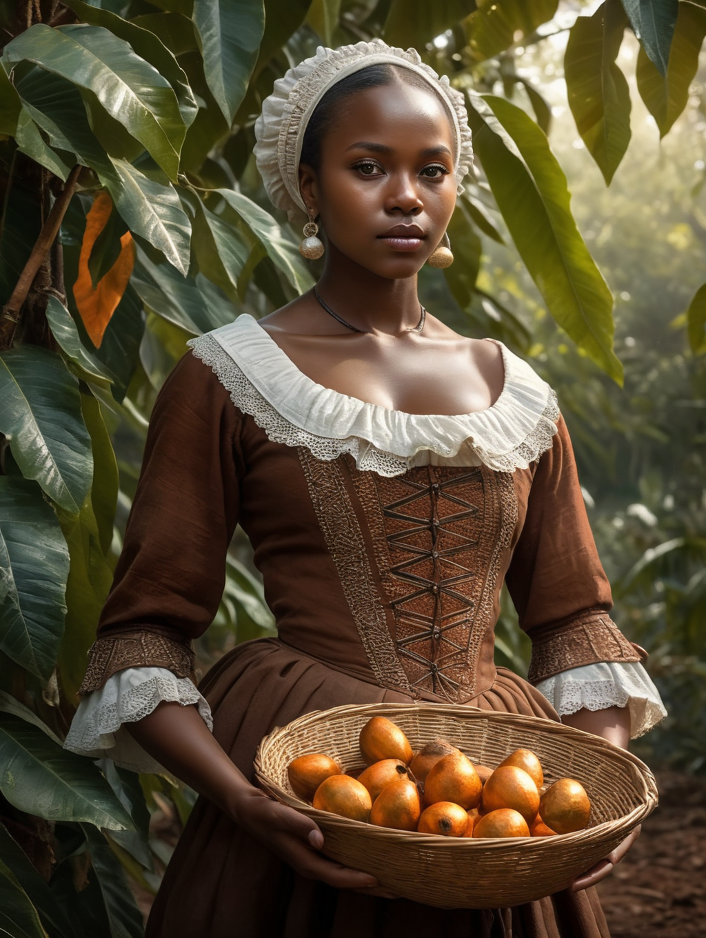 Premium Free ai Images | portrait of south african girl in classical th ...