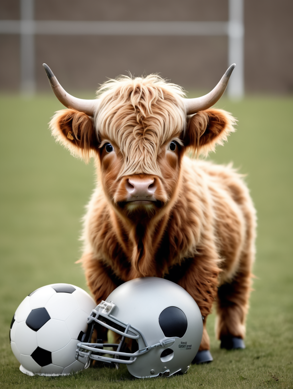 Premium Free ai Images | cute baby highland cow sitting wearing ...