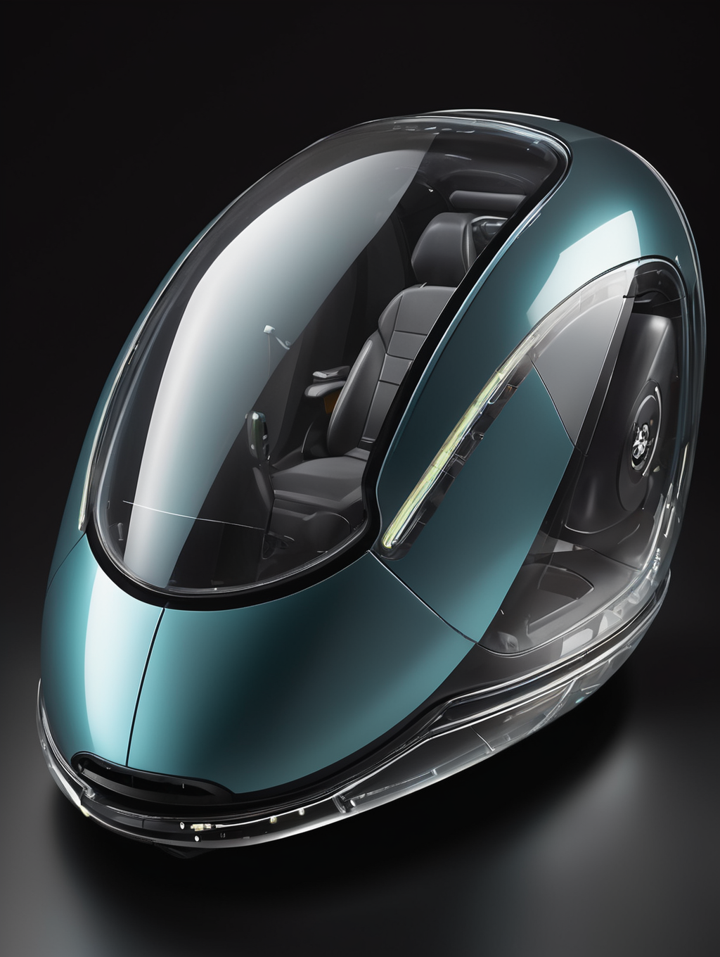 Premium Free ai Images | futuristic sci fi pod car flat design product ...