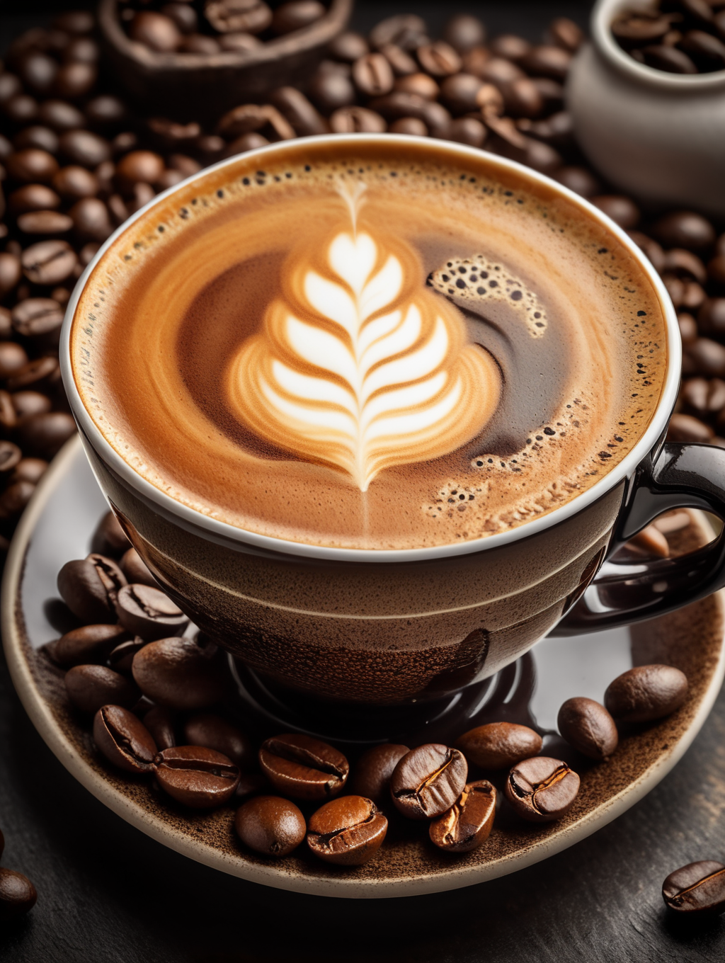 Premium Free ai Images | coffee espresso and coffee beans with graphic ...