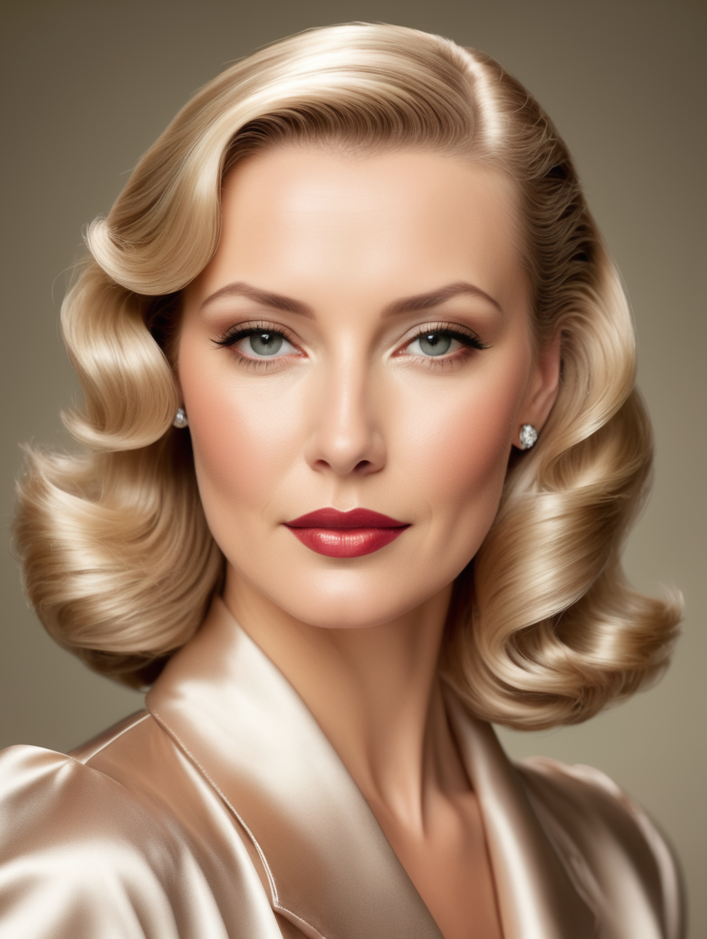 Premium Free ai Images | blonde woman shiny satin