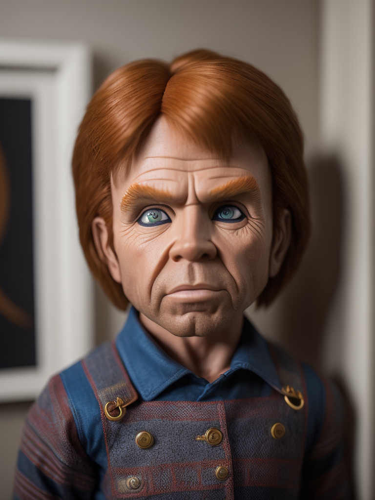 Premium Free ai Images | chuck norris as an evil chucky doll bright and ...
