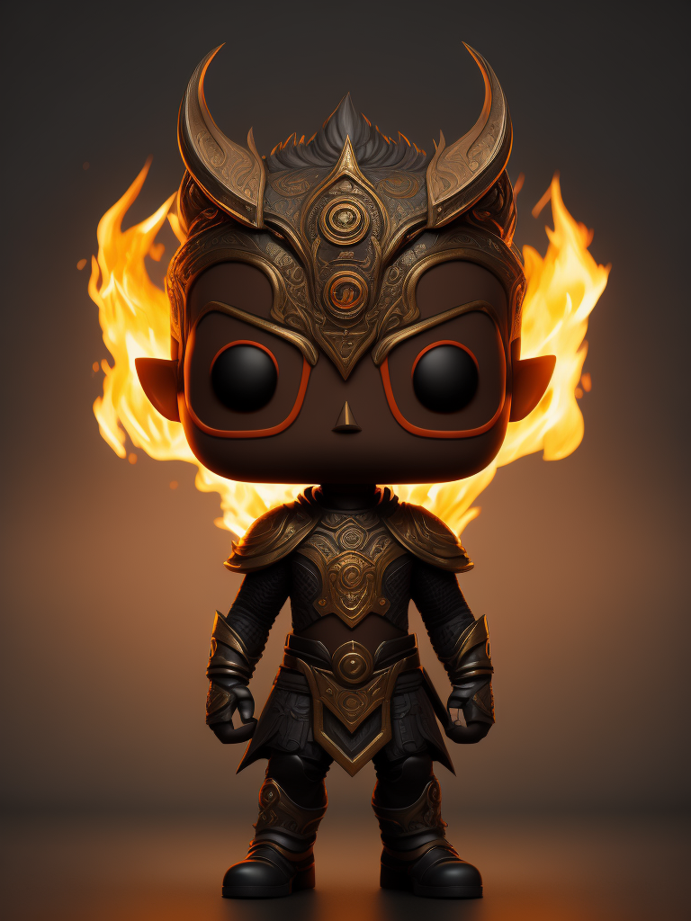 Premium Free ai Images | full body render of funko pop fire phonix ...