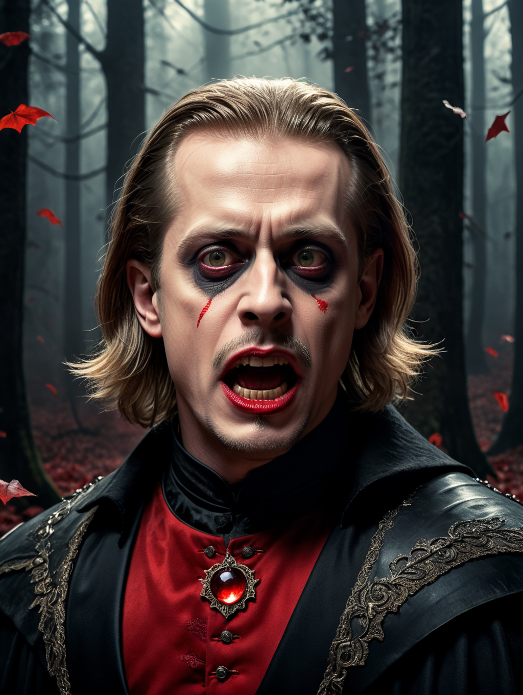Premium Free ai Images | macaulay culkin in dracula halloween costume ...