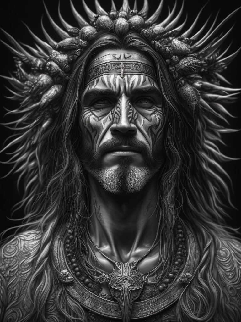 Premium Free ai Images | jesus realistic shaman consuming ayahuasca ink ...