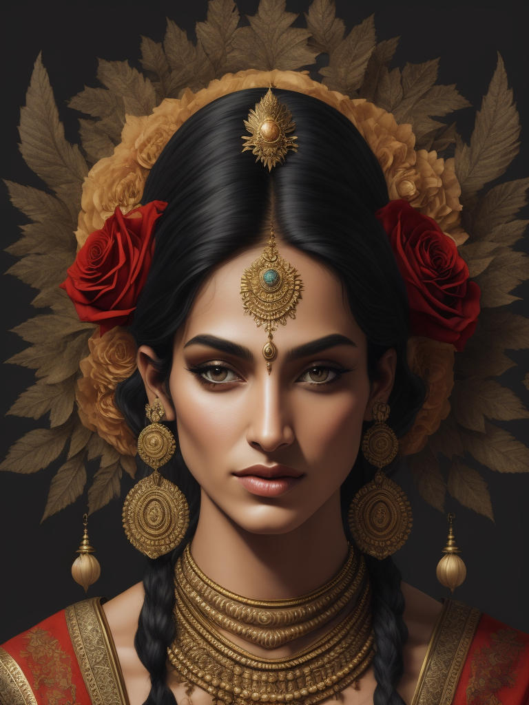 Premium Free ai Images | lord rama with classical floral elements ...