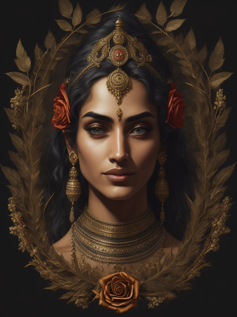 Premium Free ai Images | lord rama with classical floral elements ...