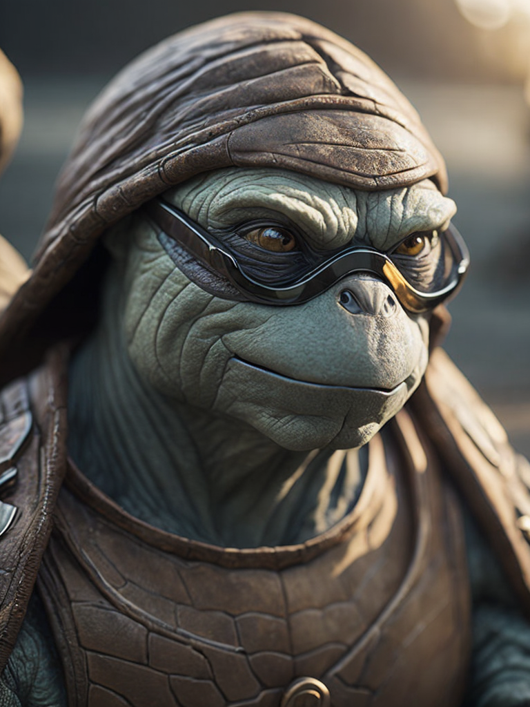 Premium Free ai Images | teenage mutant ninja turtles with wrinkles and ...