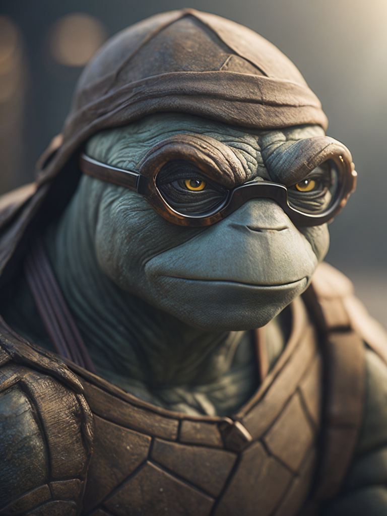 Premium Free ai Images | teenage mutant ninja turtles with wrinkles and ...