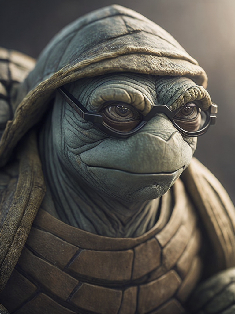 Premium Free ai Images | teenage mutant ninja turtles with wrinkles and ...