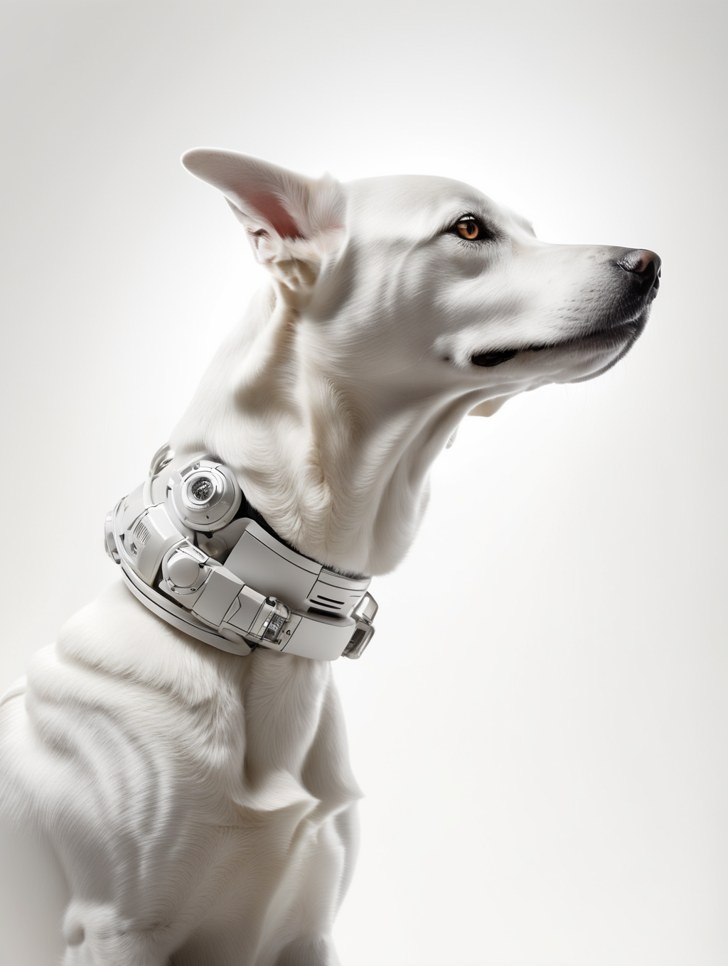 Premium Free ai Images | bionic dog moody