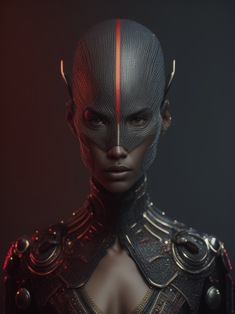 Premium Free ai Images | contemporary humanoid woman alien with cyber ...