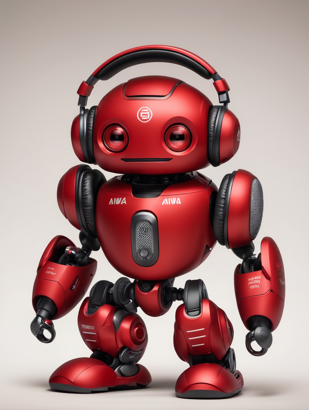 Premium Free ai Images | red robot that works in technology named aiwa ...