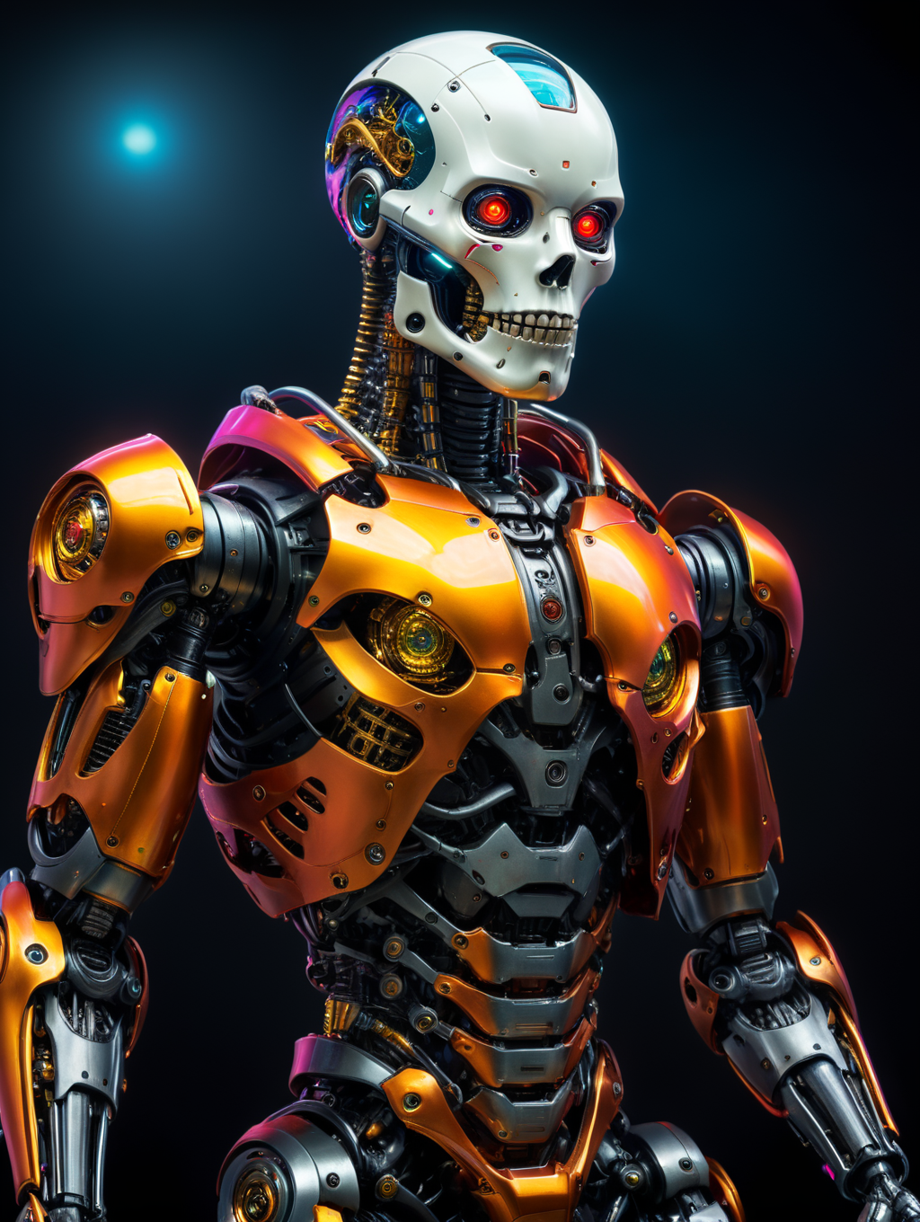 Premium Free ai Images | humanoid model portrait beautiful skeletal ...
