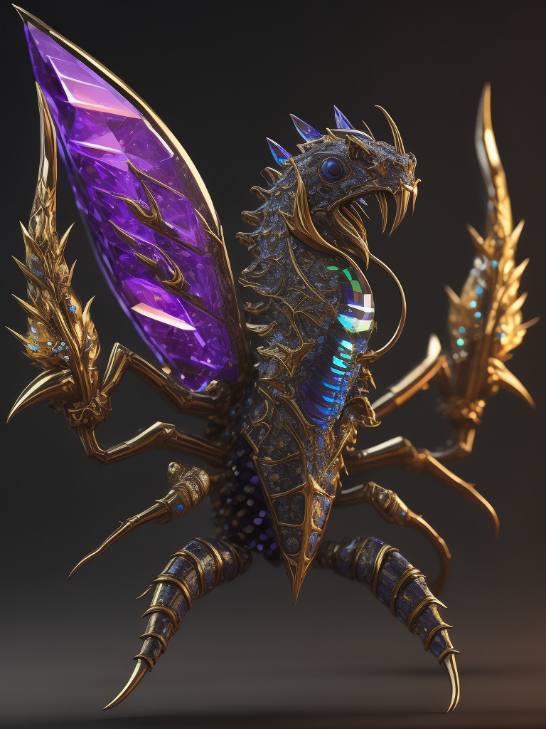 Premium Free ai Images | crystal scorpion in swarovski style vibrant ...