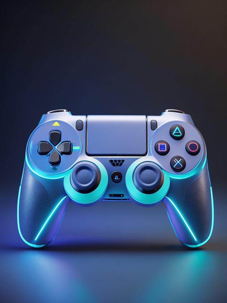 Premium Free ai Images | design futuristic neon colored gaming ...