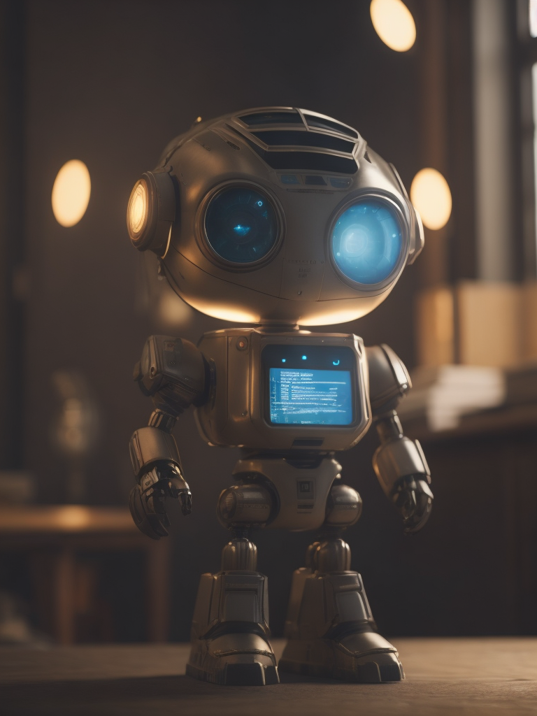 Premium Free ai Images | electronik robot and ofice unreal engine cozy ...