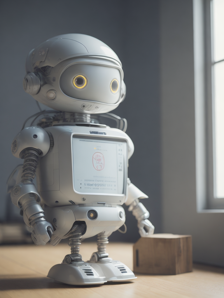 Premium Free ai Images | electronik robot and ofice unreal engine cozy ...