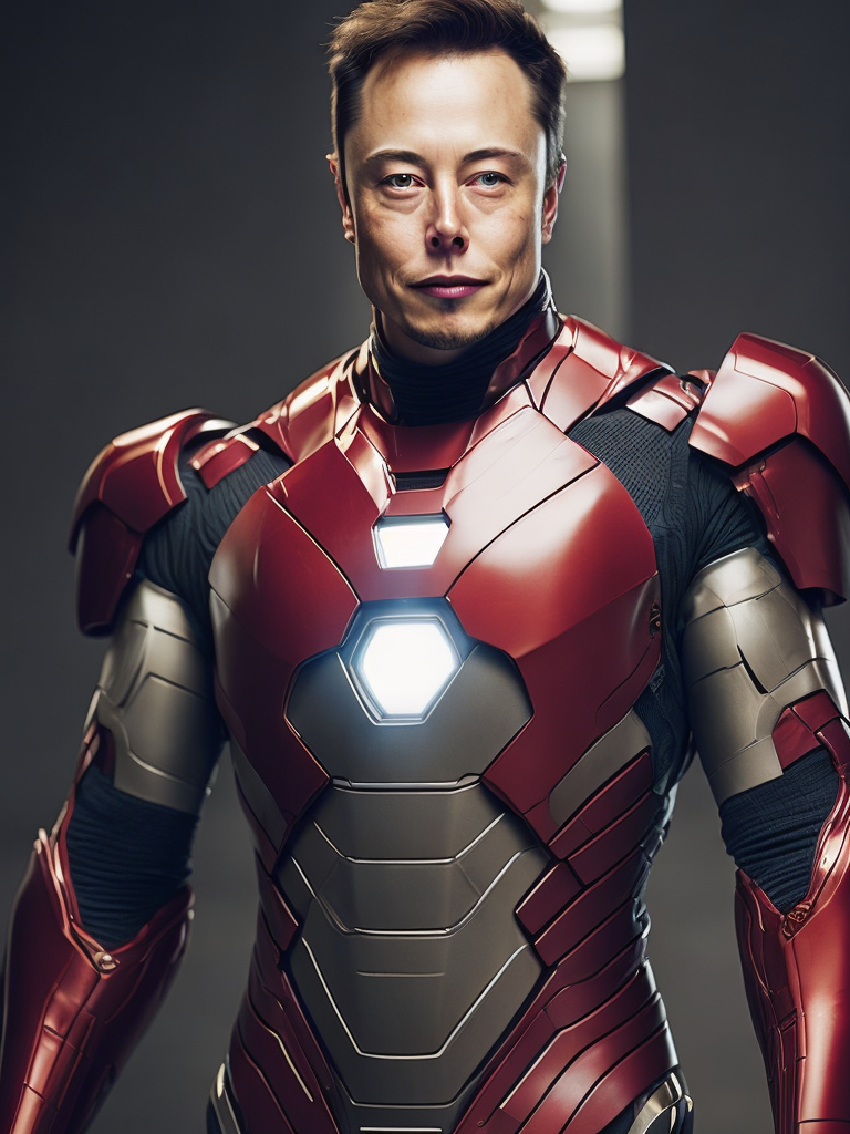 Premium Free ai Images | elon musk in the iron man suit from the marvel ...