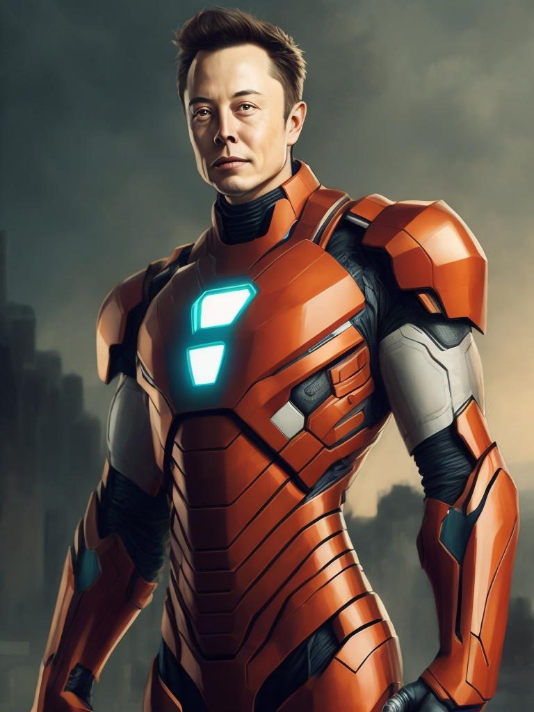 Premium Free ai Images | elon musk in the iron man suit from the marvel ...