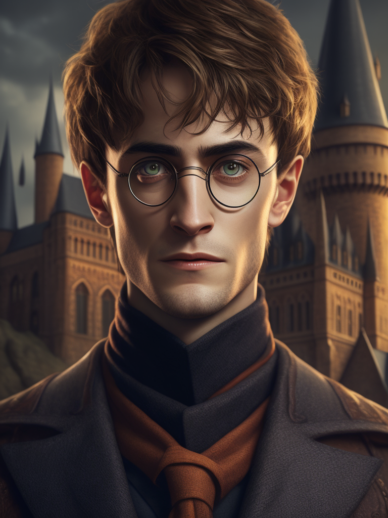 Premium Free ai Images | portrait of harry potter in medieval style ...