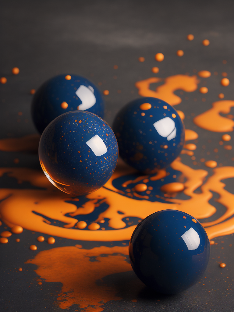 Premium Free ai Images | balls of unstirred paint marbling floating ...