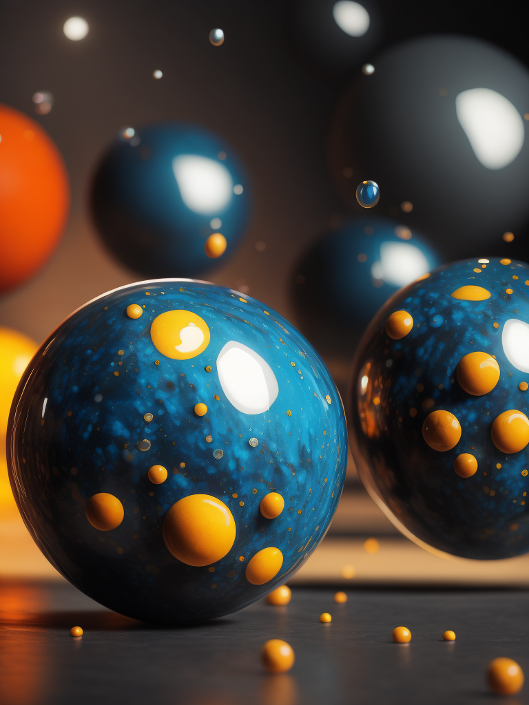 Premium Free ai Images | balls of unstirred paint marbling floating ...