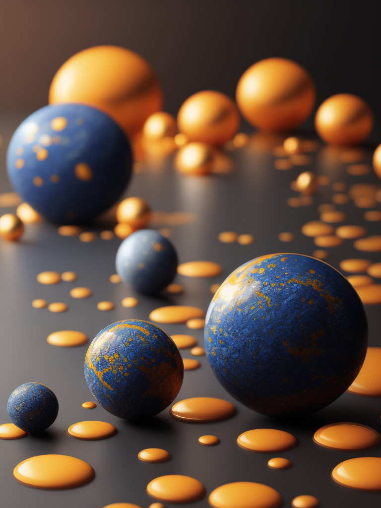 Premium Free ai Images | balls of unstirred paint marbling floating ...