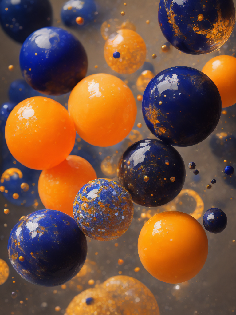 Premium Free ai Images | balls of unstirred paint marbling floating ...